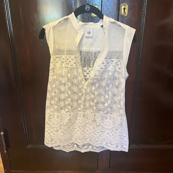 CAbi | Tops | Cabi White Lace Top | Poshmark